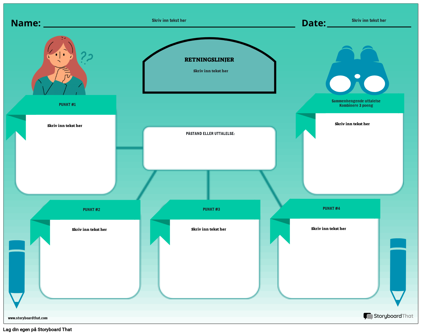 Avhandlingsuttalelse Tankekart Storyboard von no-examples