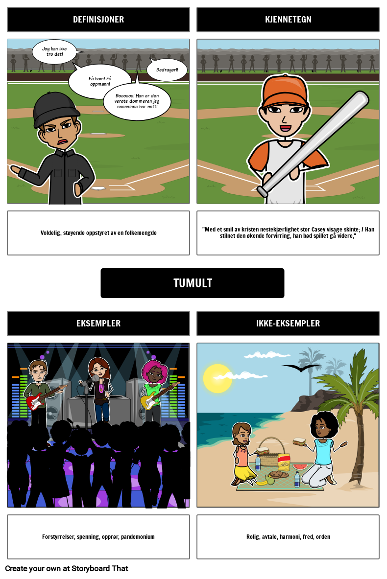Casey på Bat Vocabulary Storyboard af no-examples