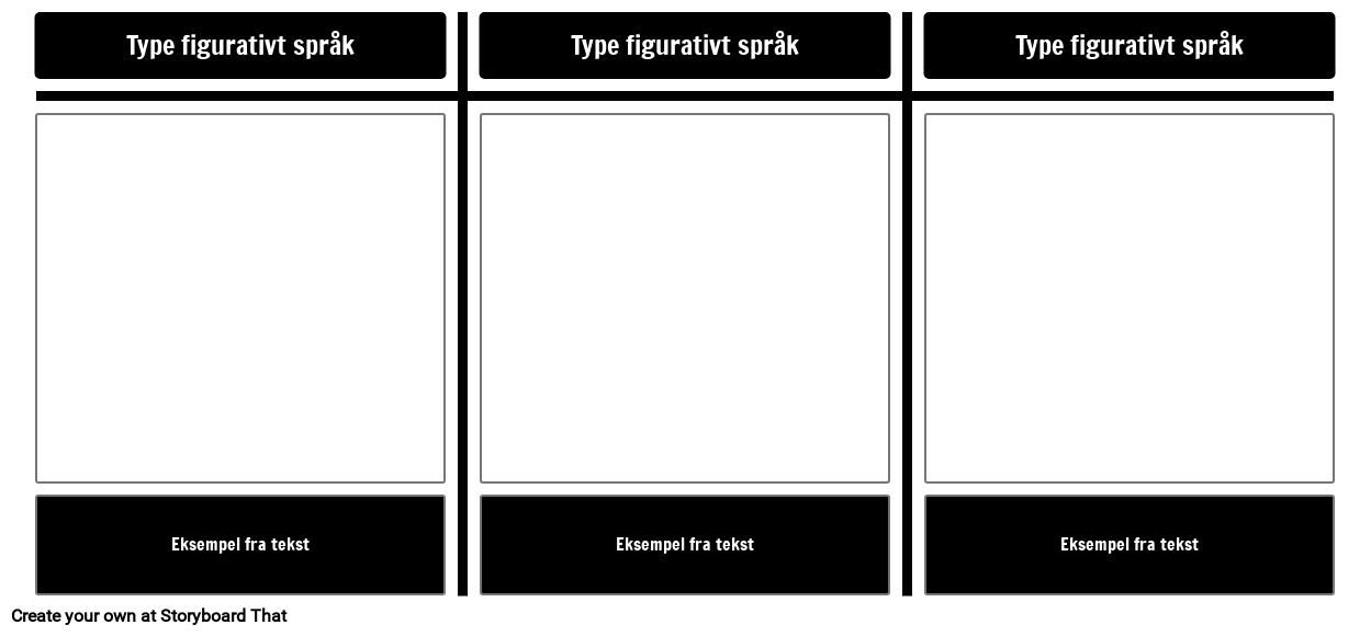 Figurative Språkeksempler Mal Storyboard Av No Examples