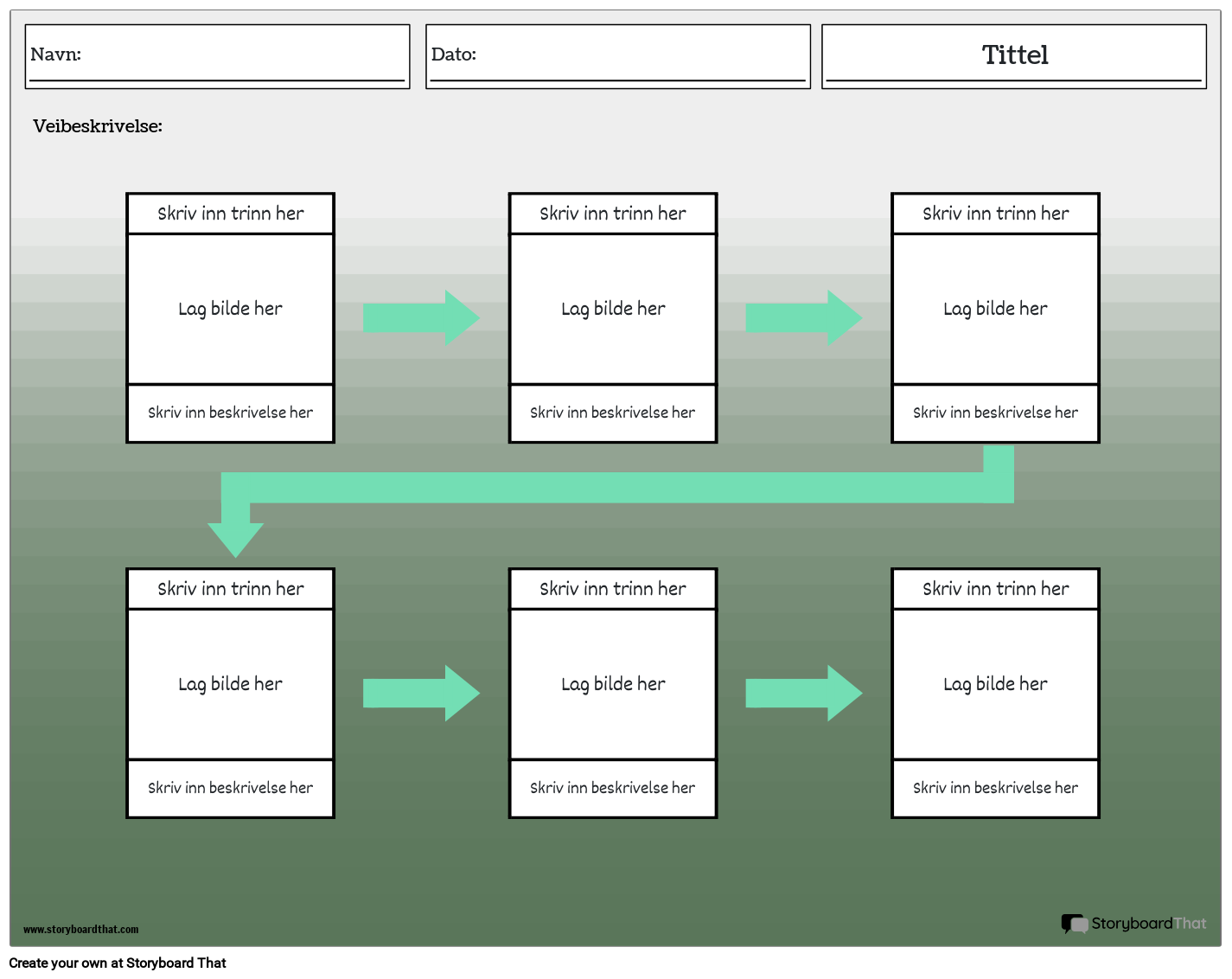 Lag Flytskjema Regneark | Flow Chart Graphic Organizer