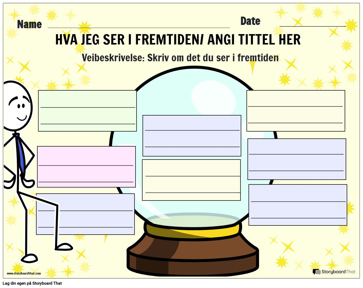 Hva jeg ser i fremtiden min Storyboard by no-examples