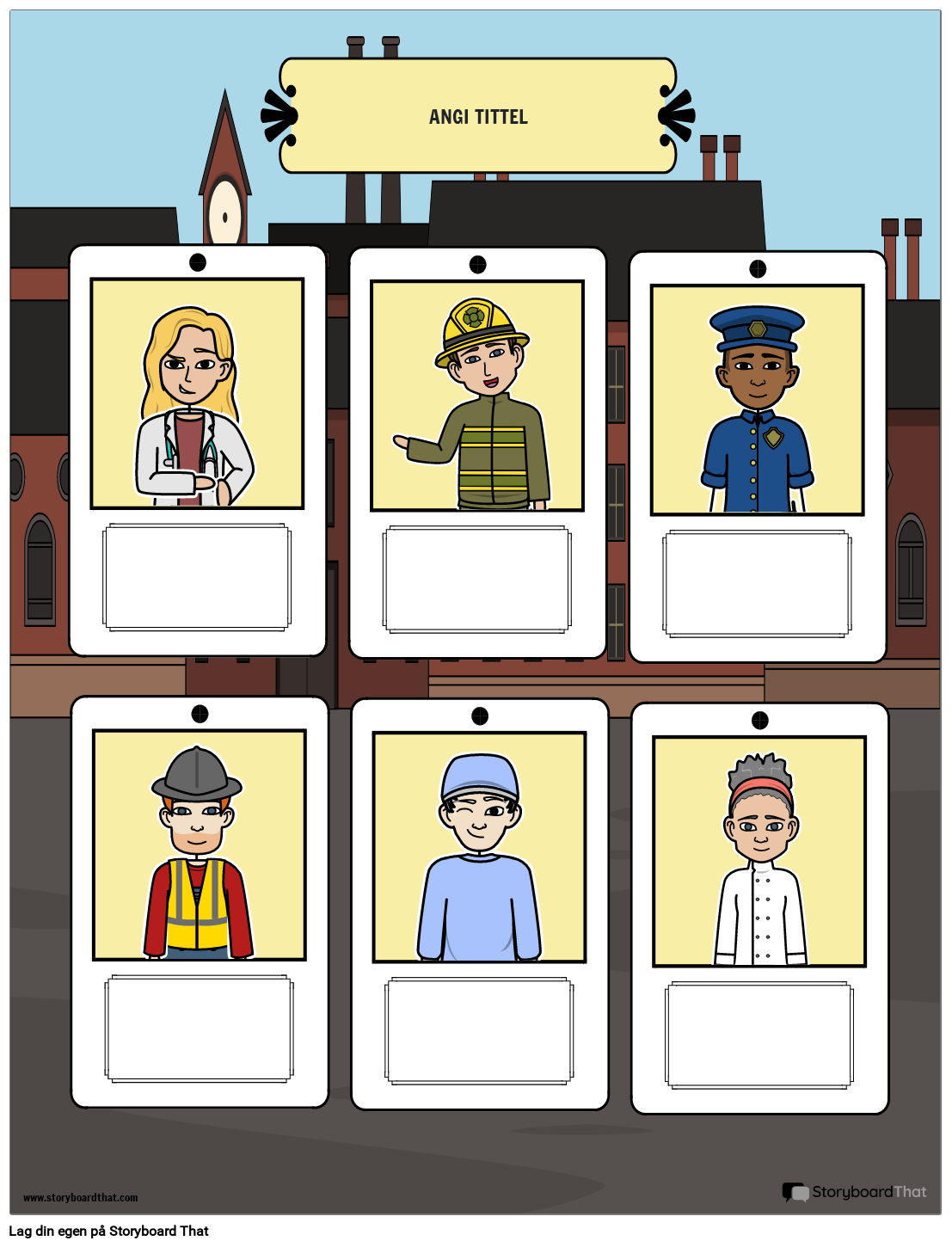Karakterspillkort Storyboard por no-examples