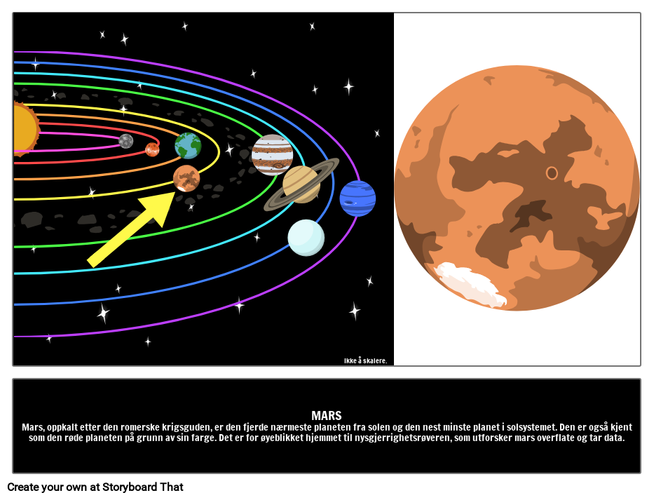 Mars: Den Røde Planeten Storyboard von no-examples