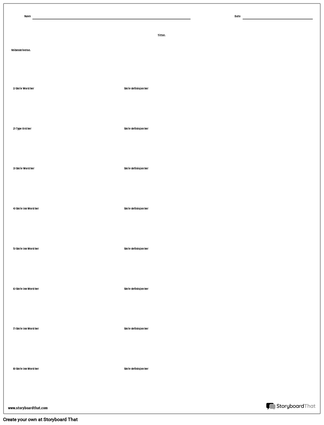 Matching Av Ord Til Definisjoner Storyboard By No examples matching-av-ord-til-definisjoner-storyboard-by-no-examples