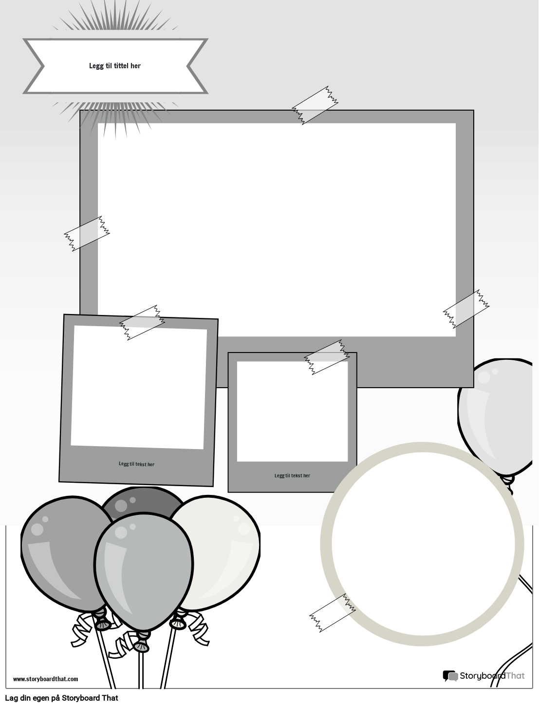 Morsom Utklippsbok Portrett grå Storyboard par no-examples