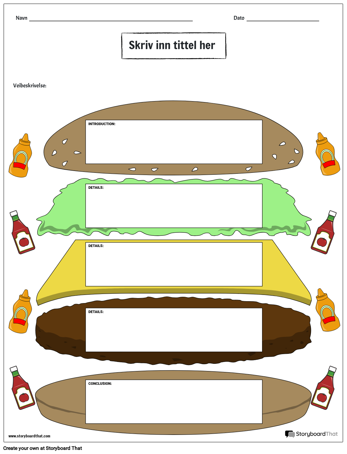 Narrative Outline Worksheet 7 Storyboard por no-examples