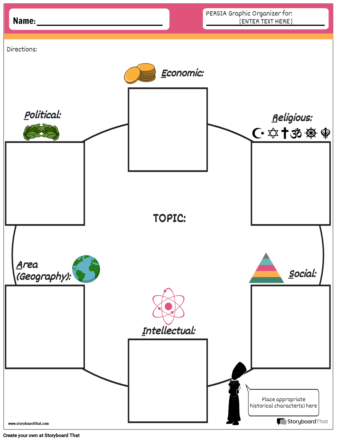 Persia Graphic Organizer القصة المصورة من قبل No Examples
