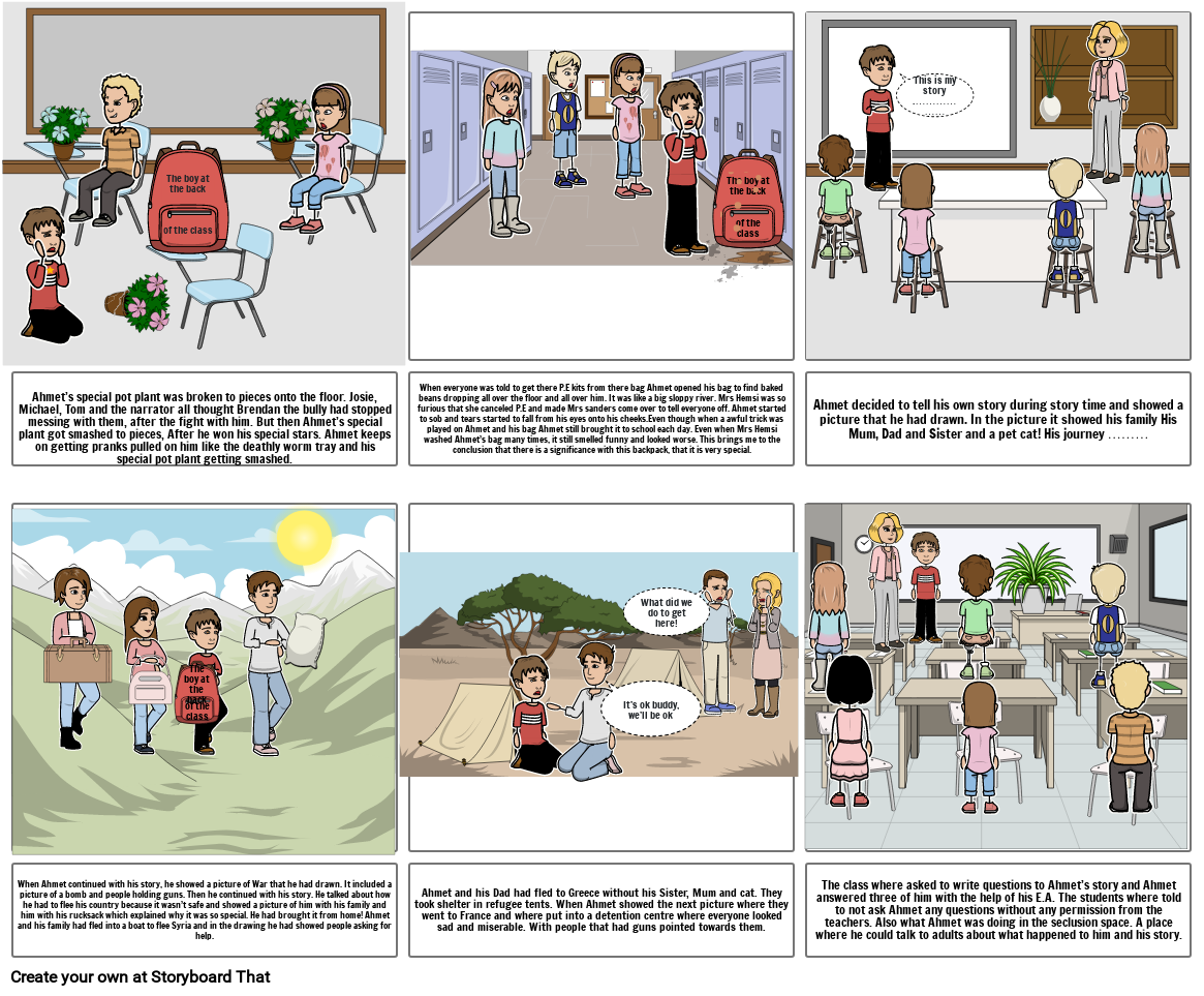 The Boy at the Back of the Class Storyboard Storyboard