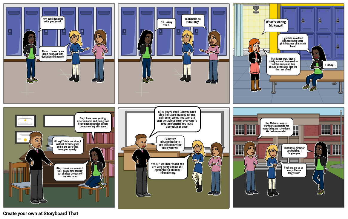 standing up against discrimination Storyboard par npatel6926