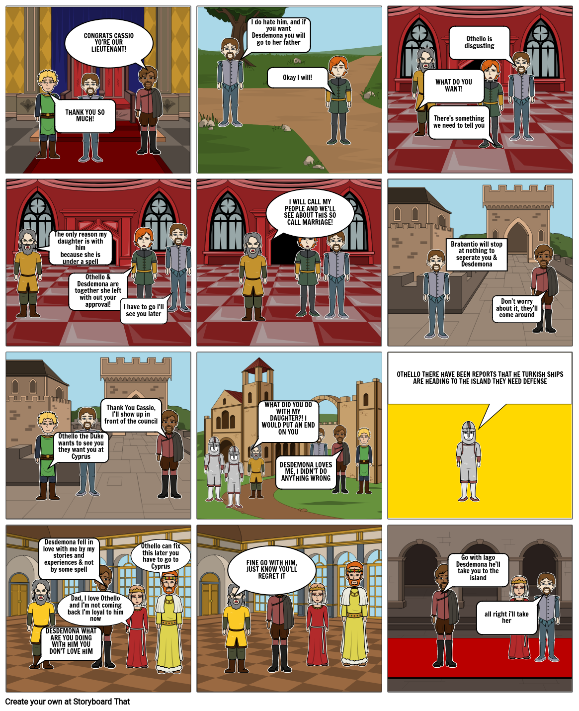 OTHELLO ACT 1 Storyboard By Odalys10 OTHELLO ACT 1 Storyboard By Odalys10