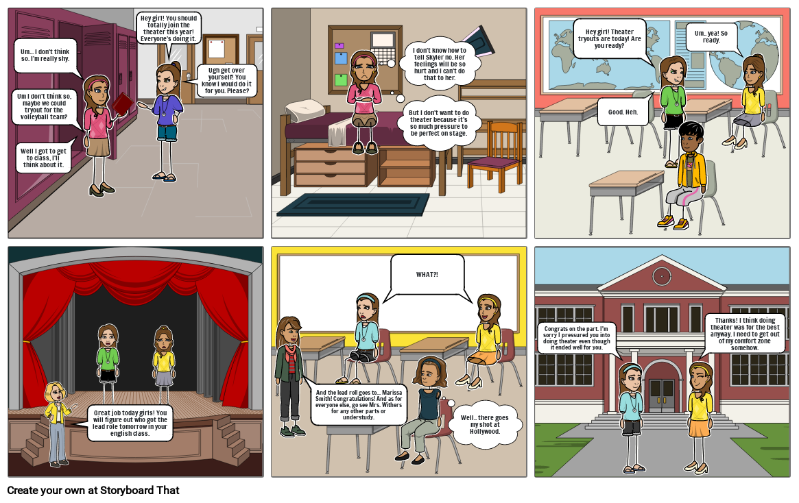 Peer Pressure Comic Strip Storyboard by ohuyser