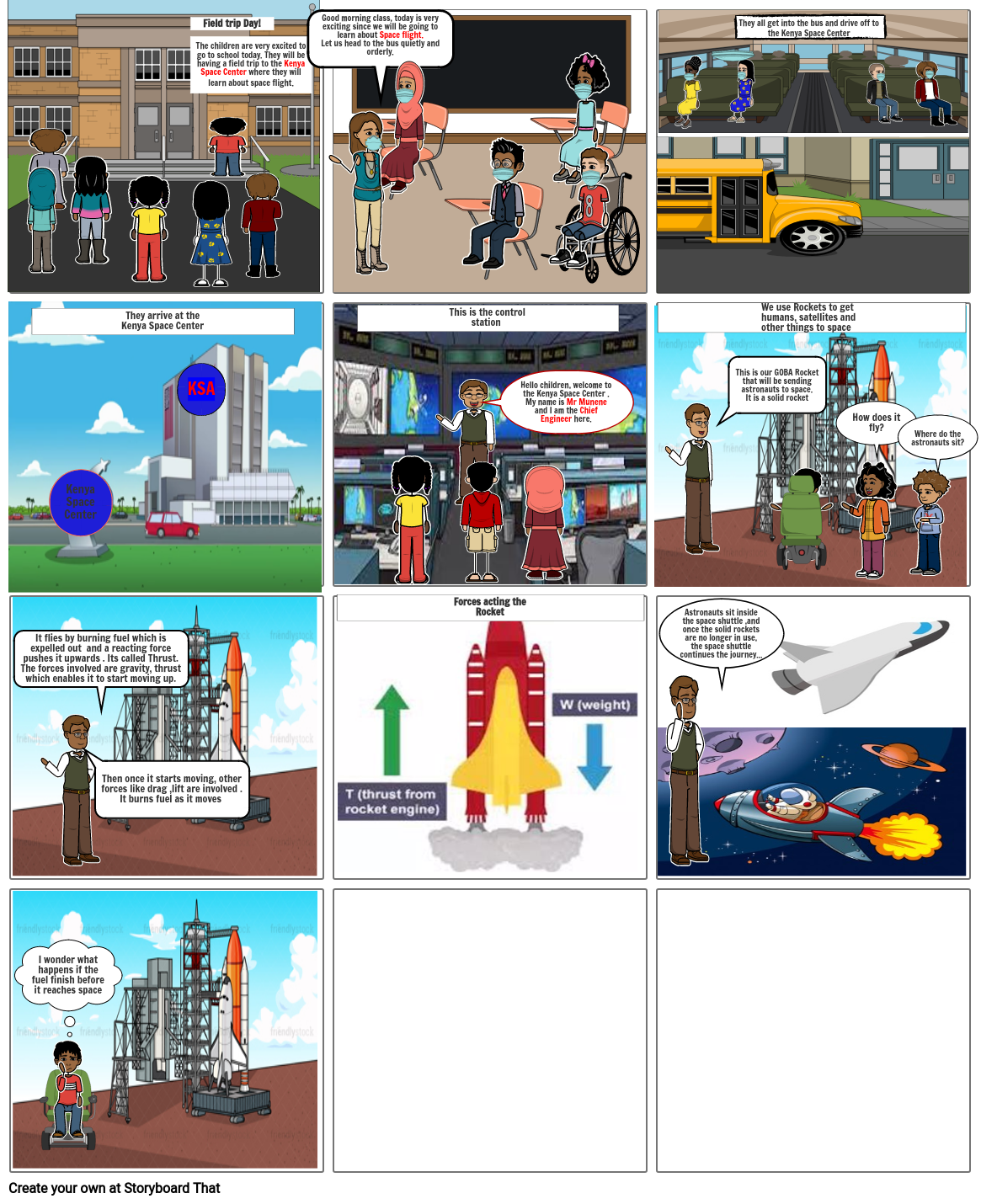 Space Flight Storyboard by ollymwaniki