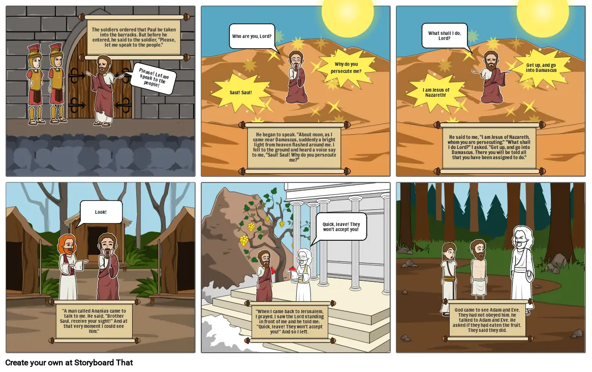 Adam And Eve Storyboard Par Paigew1357