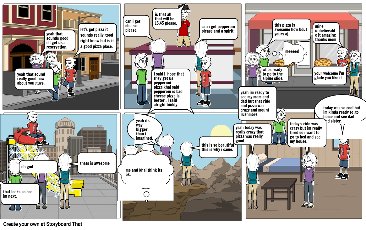 AJ- Personal Narrative Storyboard Storyboard por palexander6263