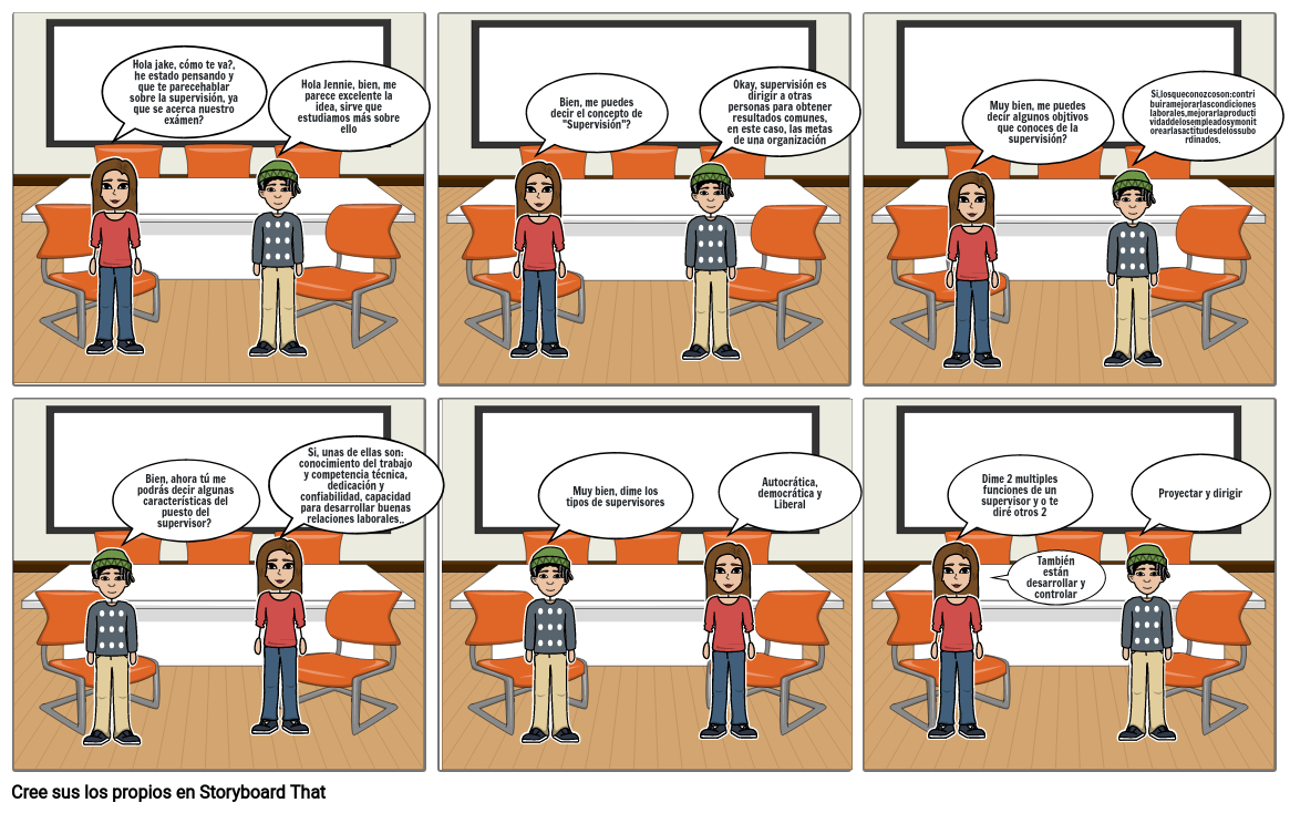 historieta supervisión Storyboard by paola96989
