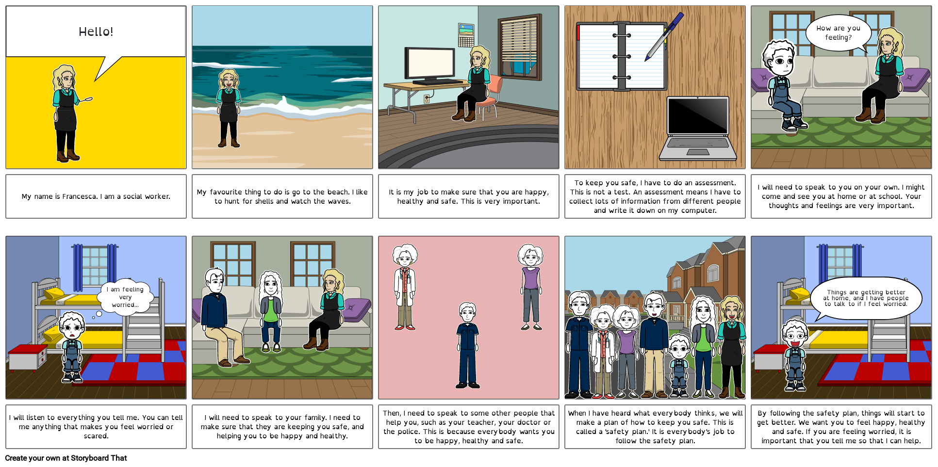 Hello! I am a Social Worker. Storyboard por paynef