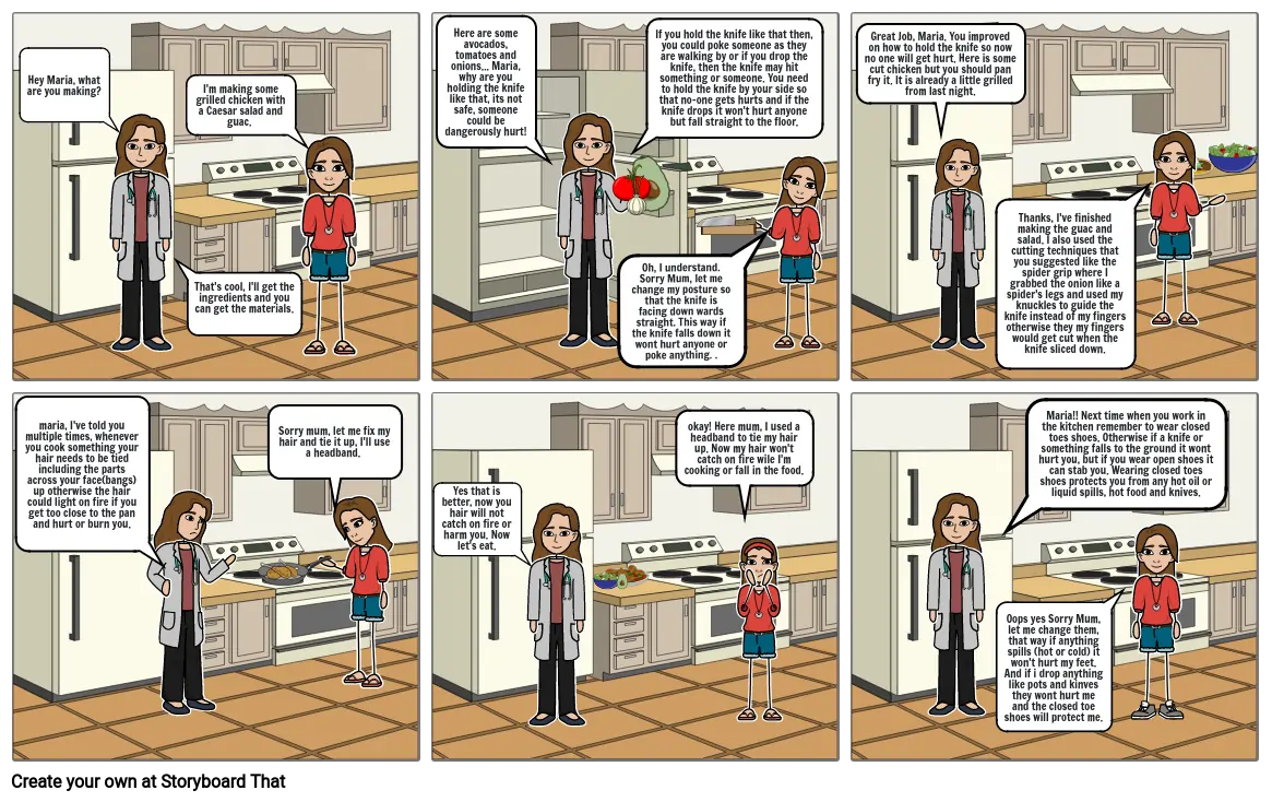 Kitchen Safety Rules Storyboard By Perl 13 kitchen-safety-rules-storyboard-by-perl-13