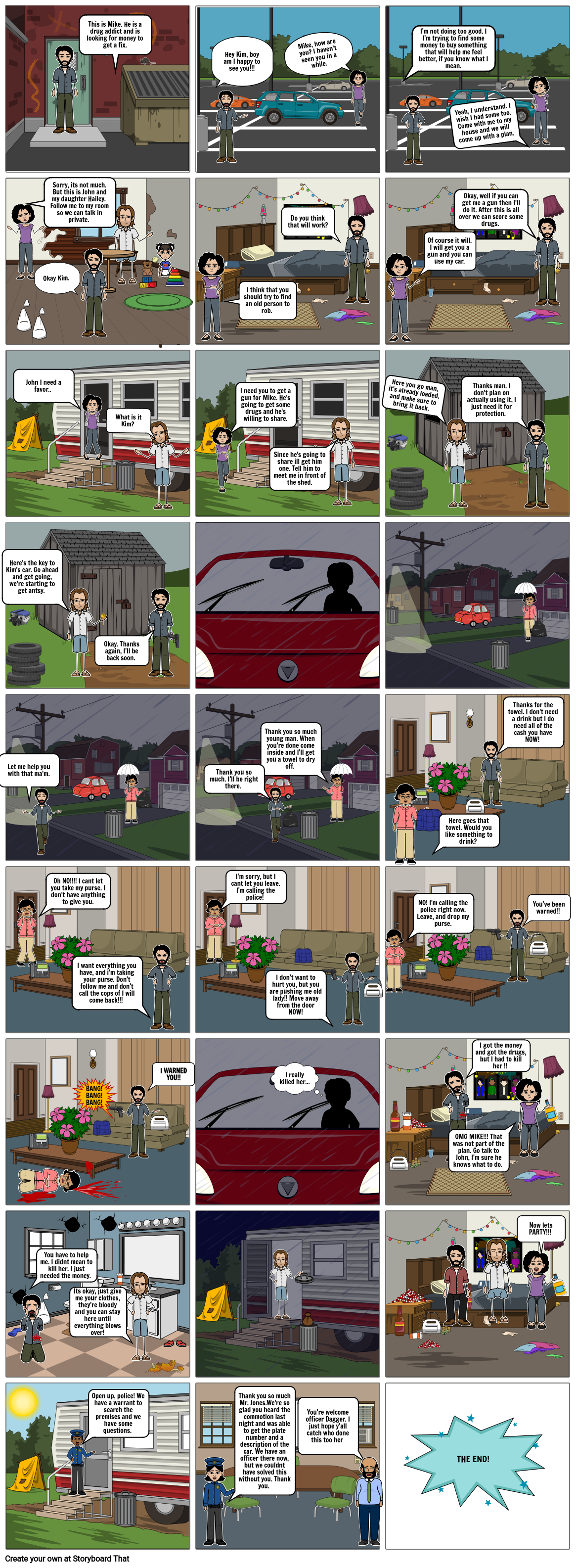 Comic Book Crimes Storyboard by peyton20790