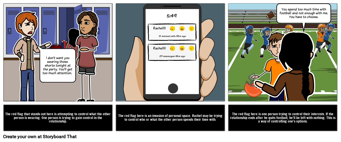 Red Flags of Unhealthy Relationships Activities