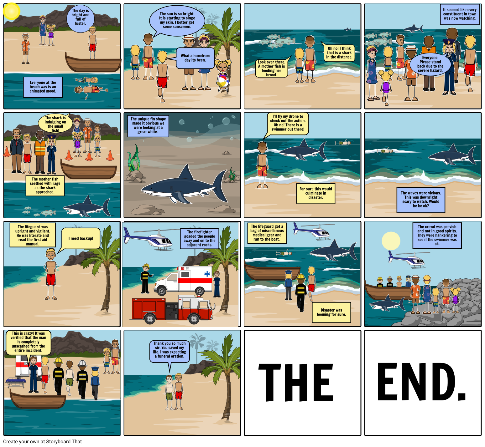 BEACH SCARE Storyboard par philipfahey