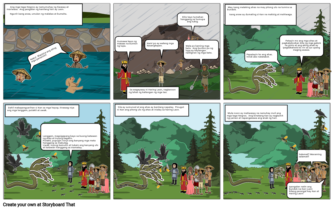 Alamat ng Bulkang Kanlaon Storyboard by pichay