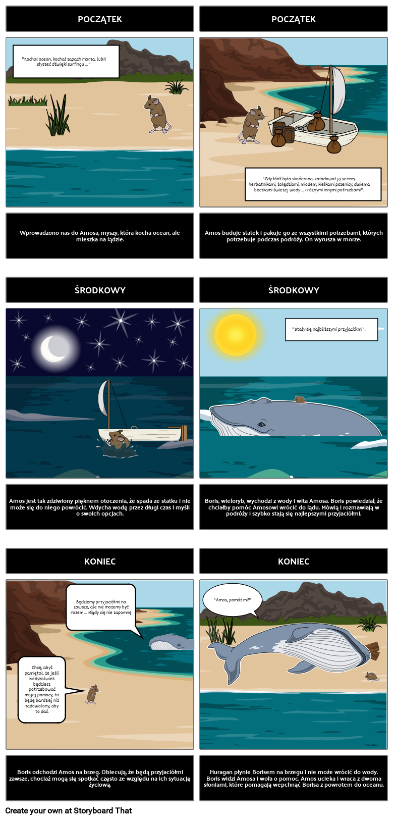 Amos i Boris Podsumowanie Storyboard por pl-examples
