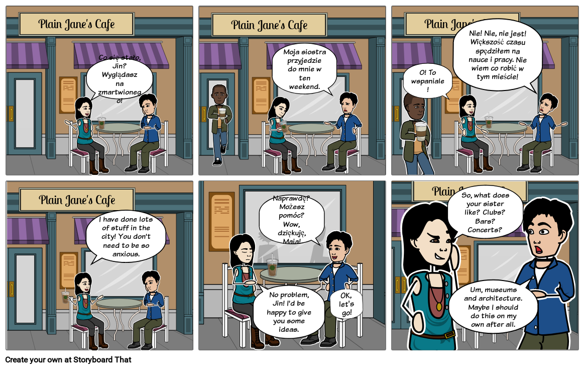 Dialogue Between Two Friends - ESL Practice Storyboard