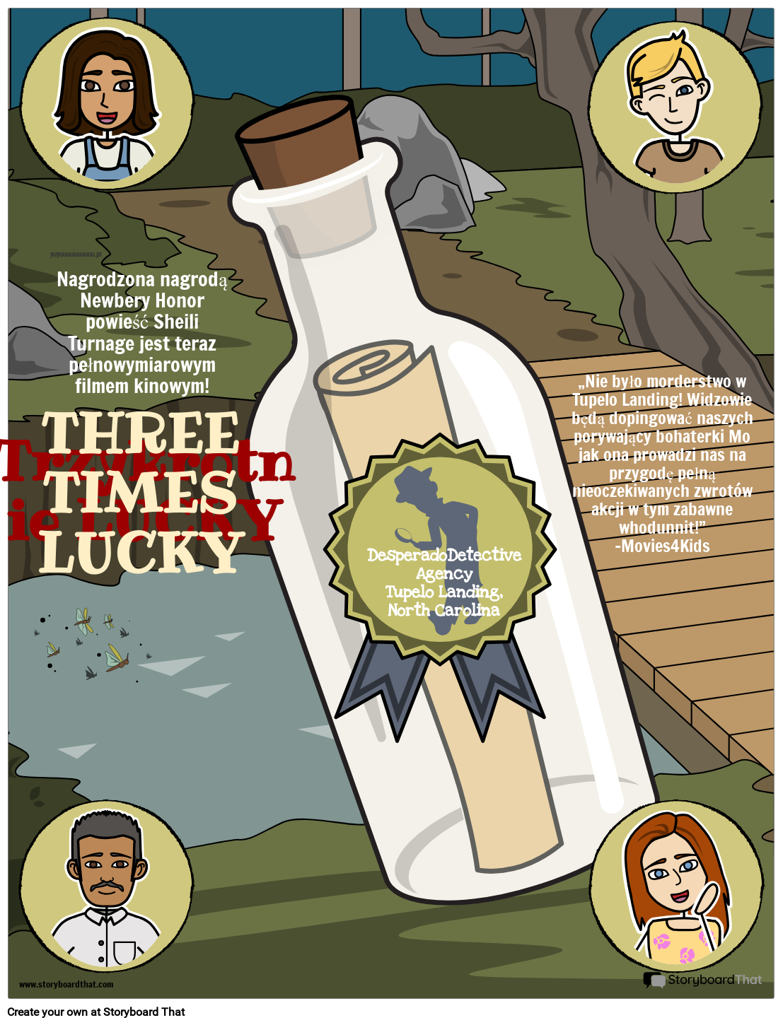 Plakat Filmu Three Times Lucky Storyboard by pl-examples