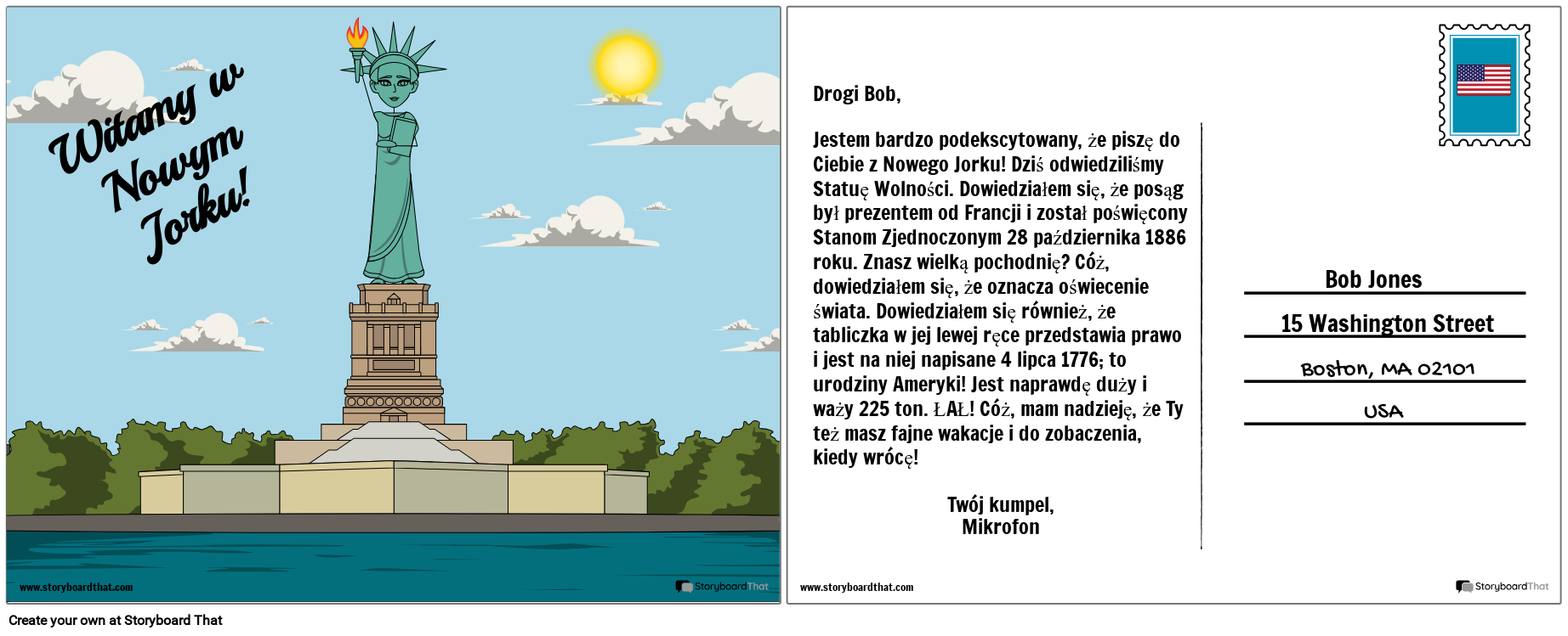 State Project Postcard Storyboard por pl-examples