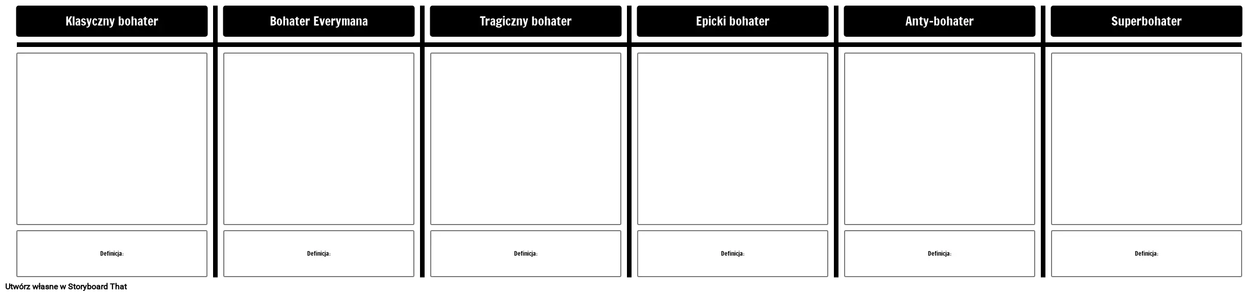 Szablon Typów Bohaterów Storyboard por pl-examples Szablon Typów Bohaterów Storyboard por pl-examples