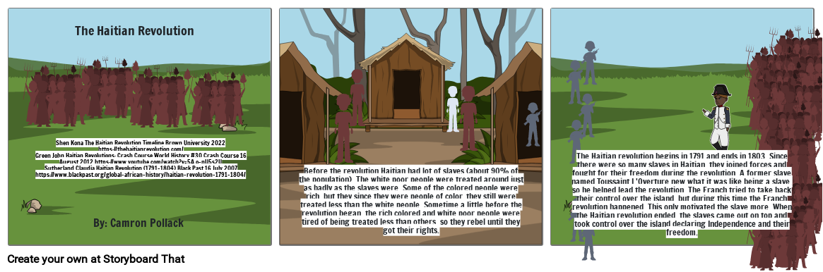The Haitian Revolution Storyboard por pollack5489