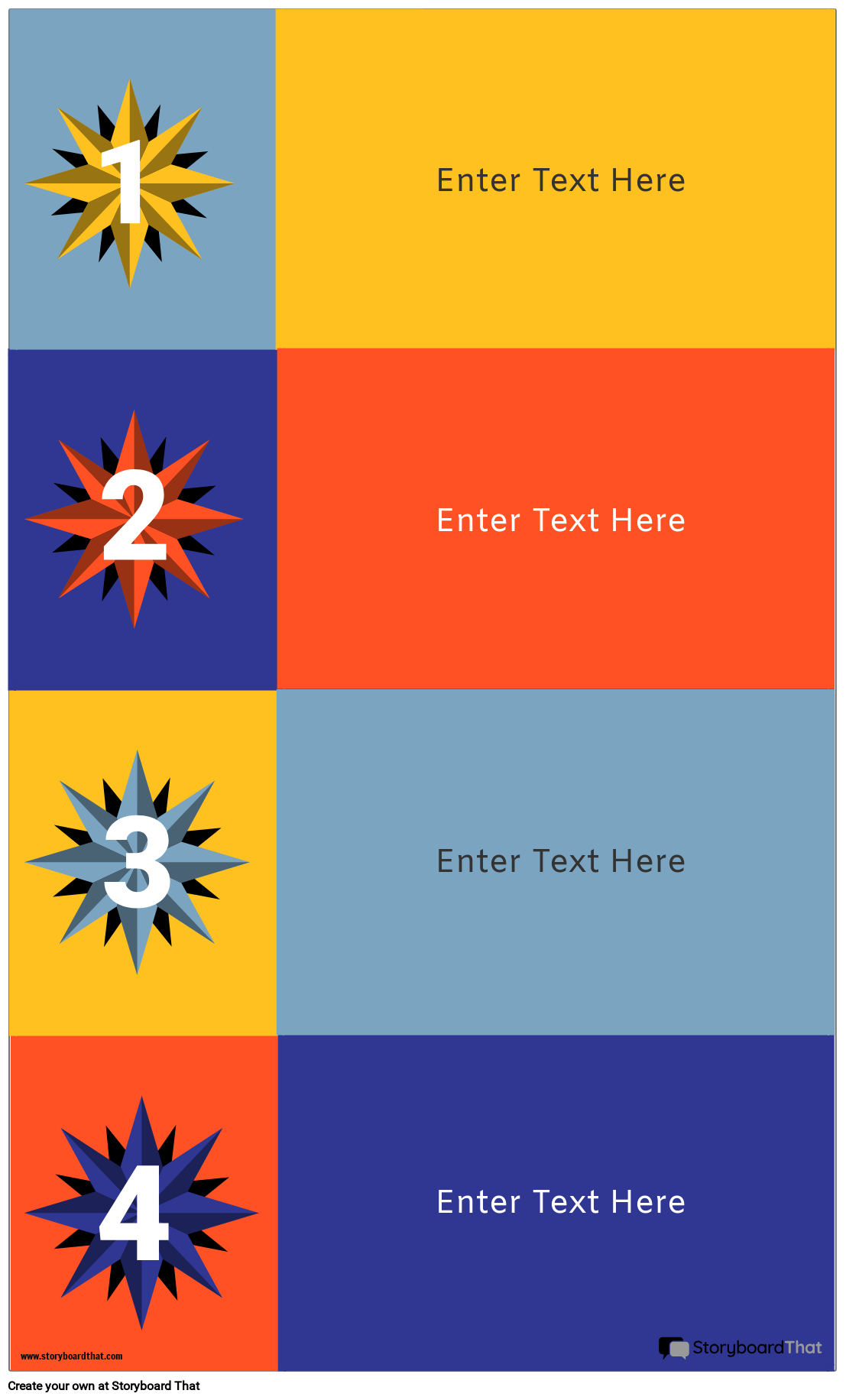 Colorful Block Infographic Template Storyboard