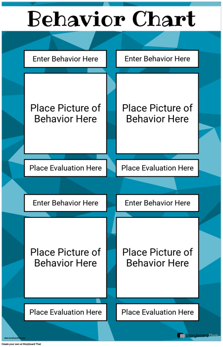Make Your Own Behavior Charts Behavior Chart Template