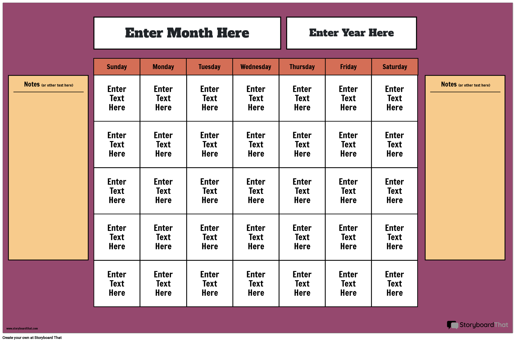 Create Calendar Posters | Calendar Templates