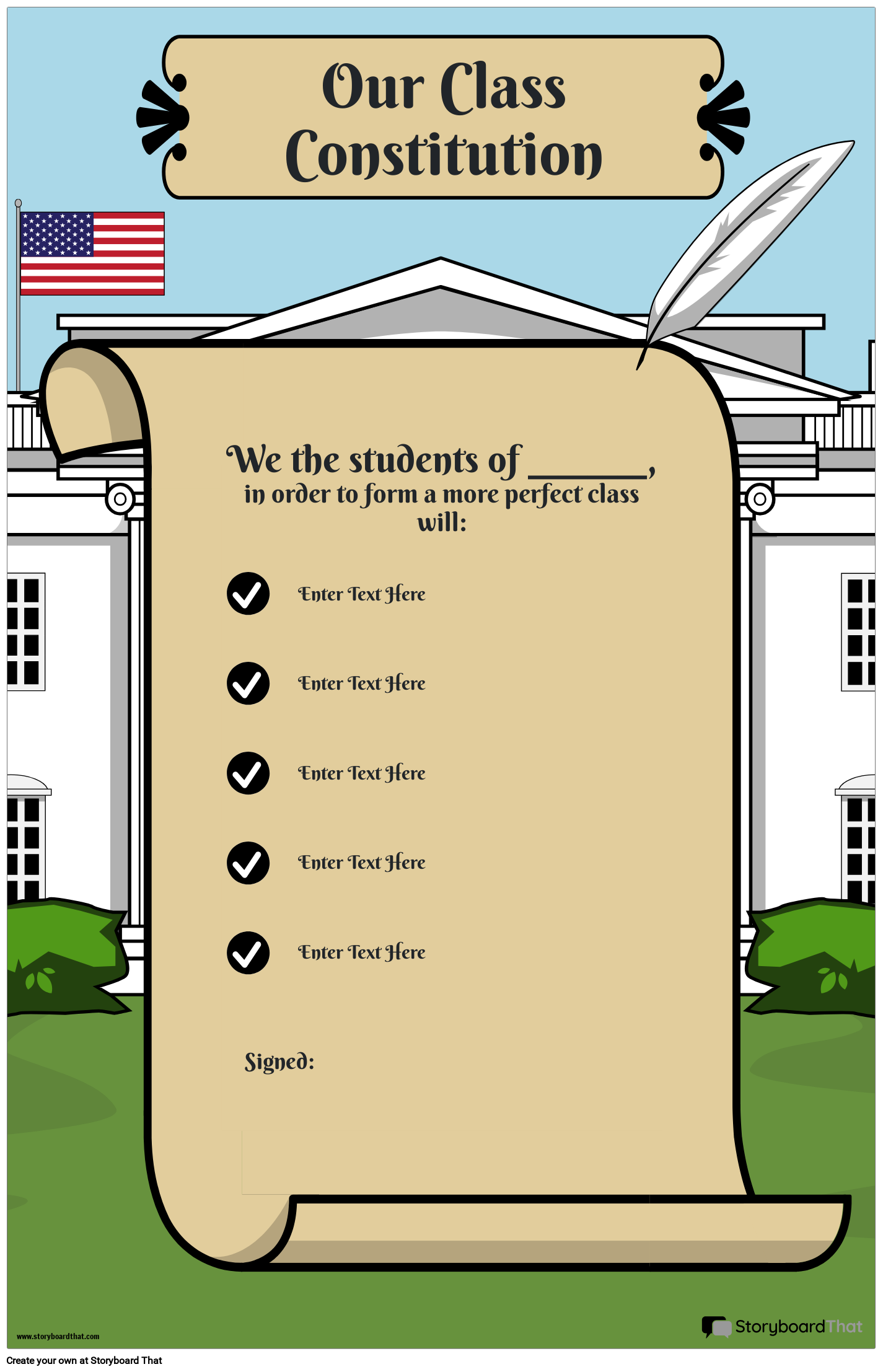 Free Customizable Class Constitution Template