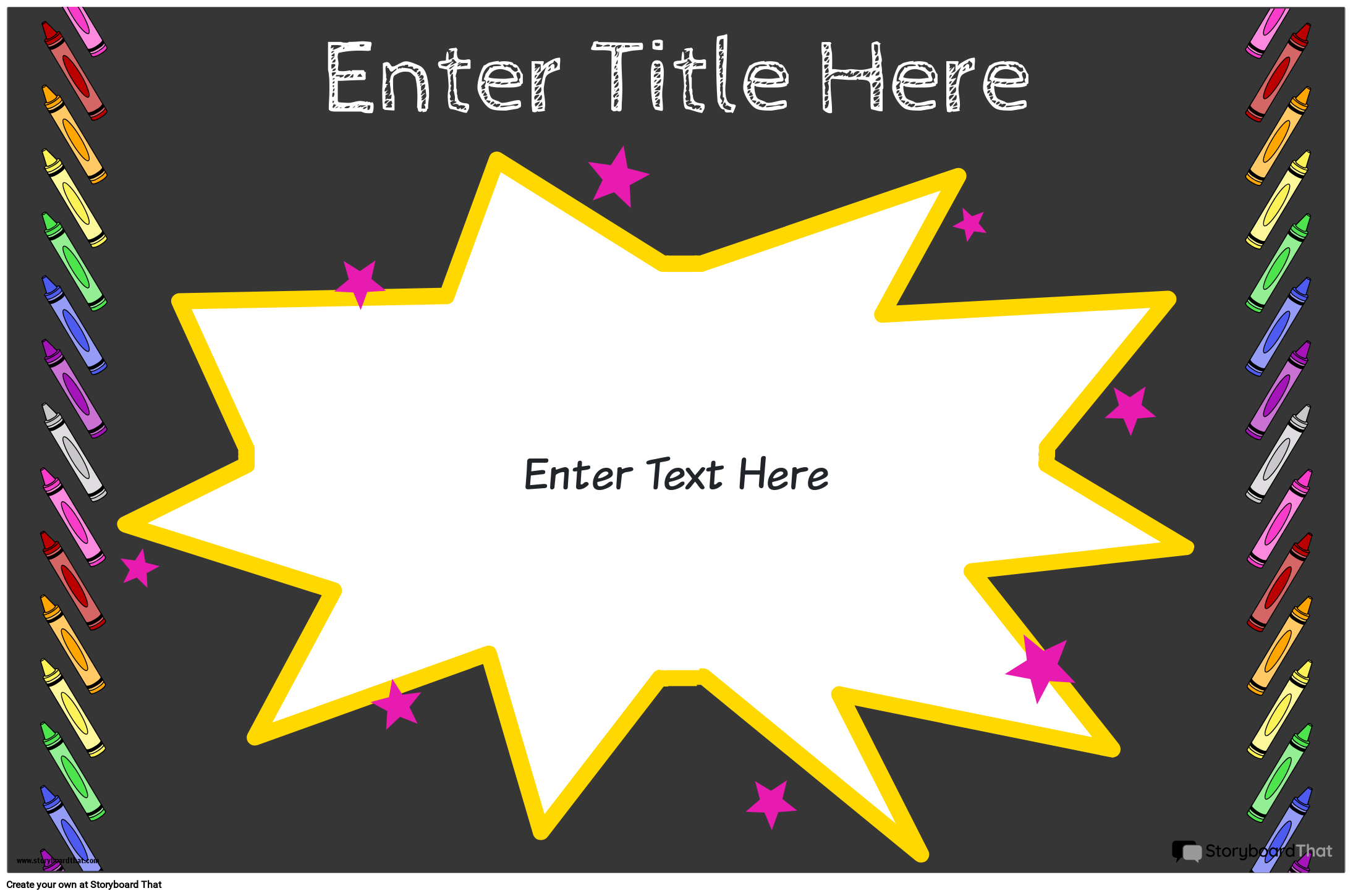 Free Classroom Poster with Crayons Storyboard by poster-templates