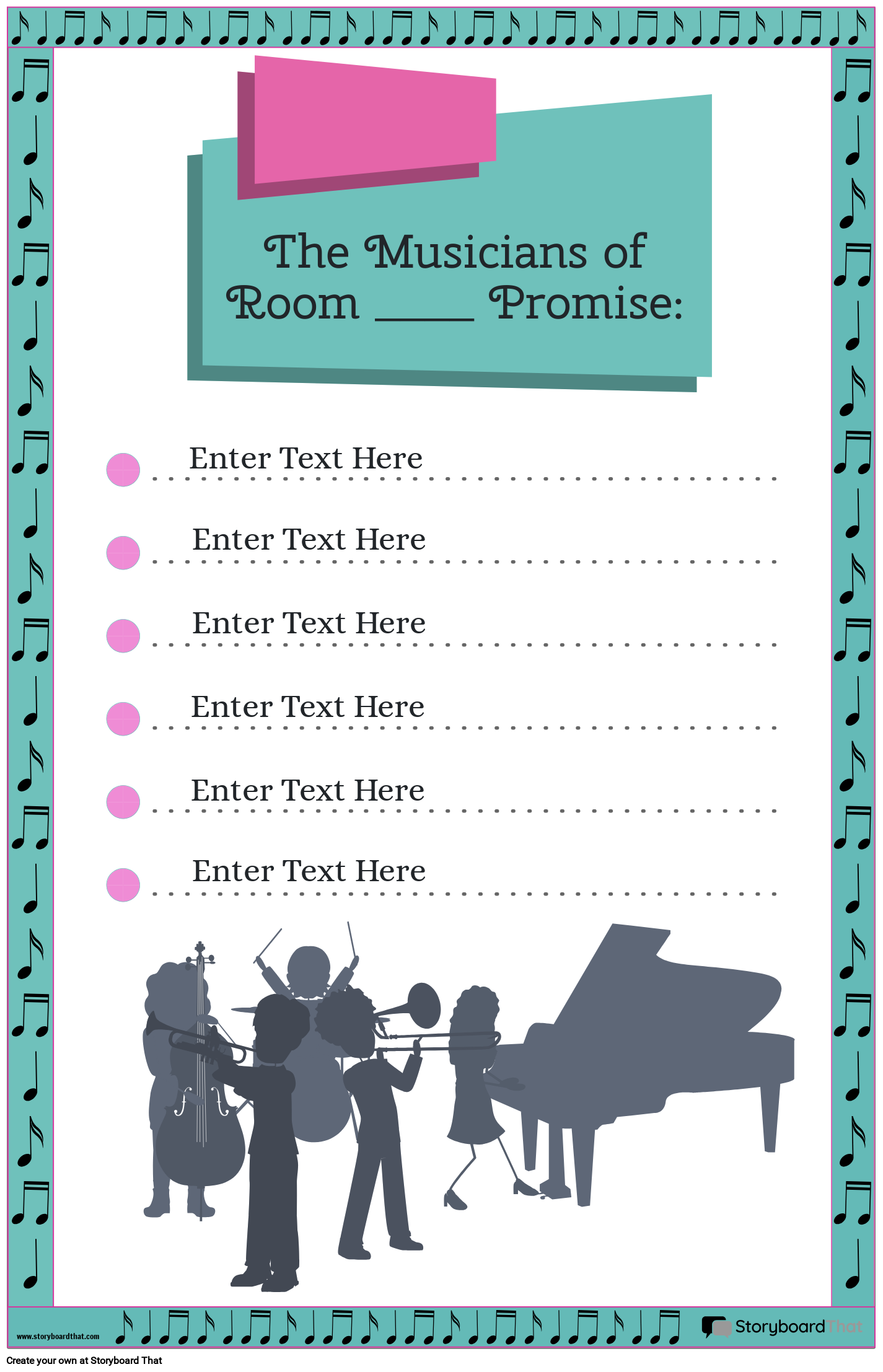 Music Room Rules Poster Activity Storyboard by poster-templates