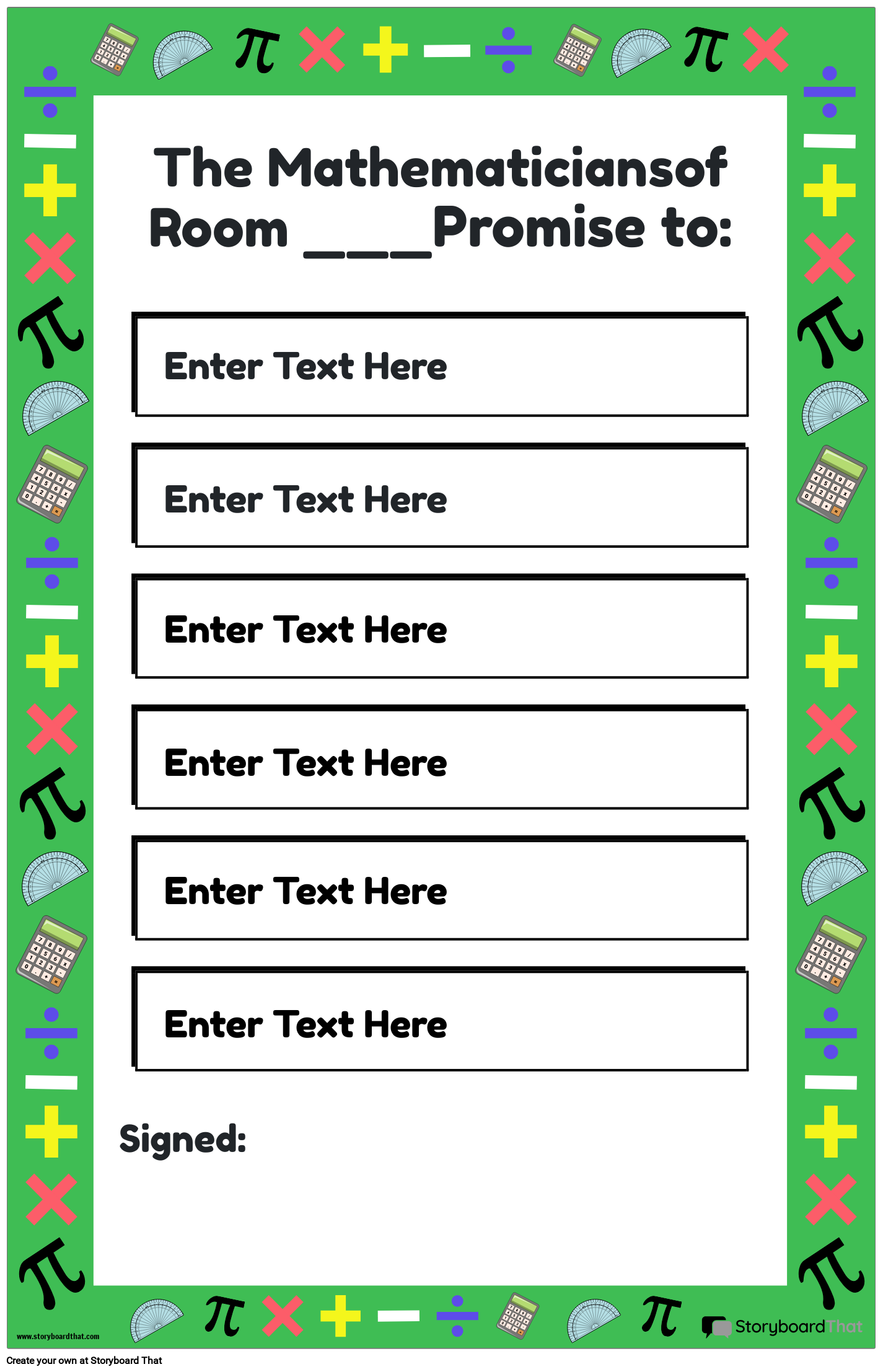 Classroom Rules 8 Storyboard by poster-templates
