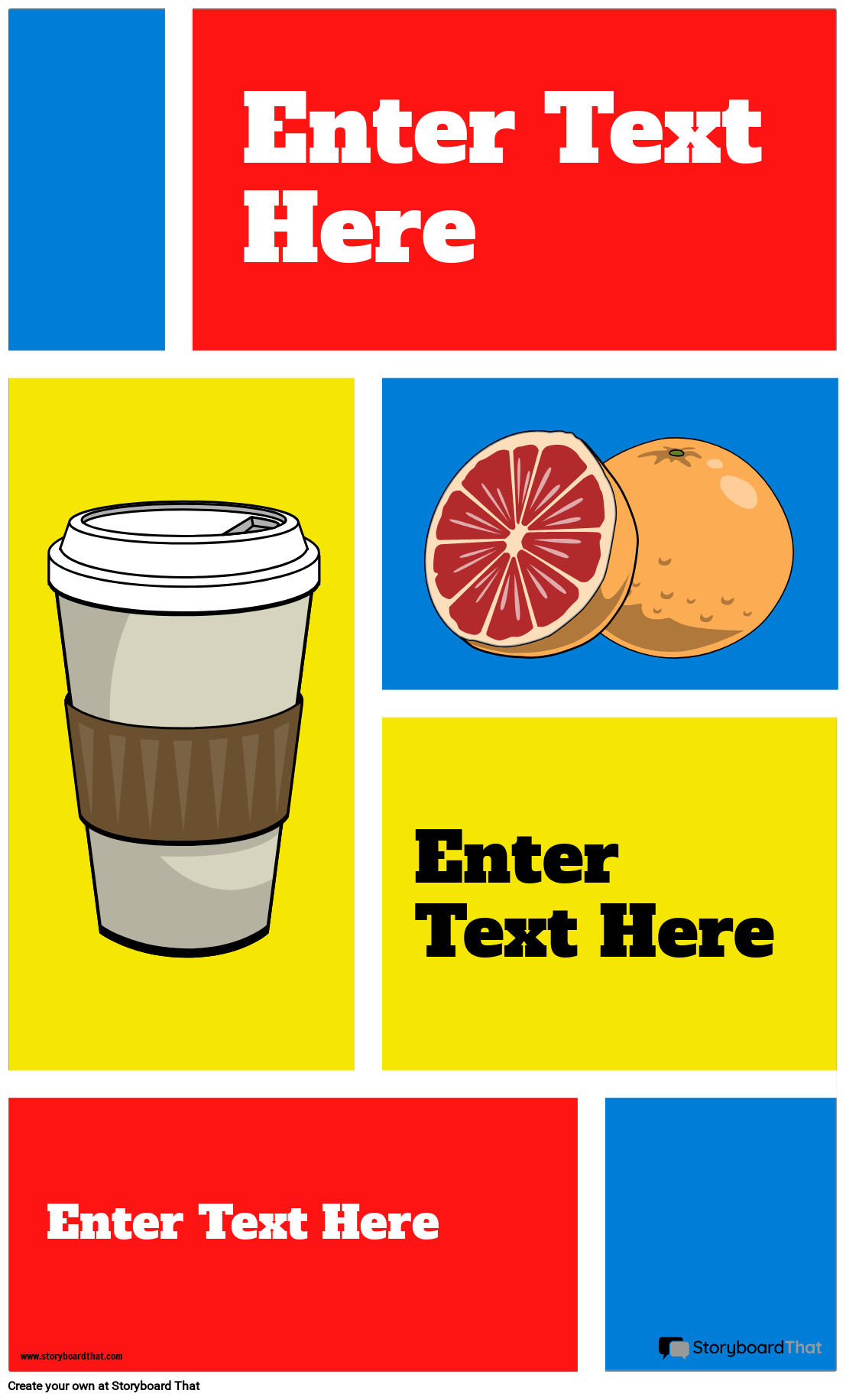 Color Block Infographic Storyboard by poster-templates