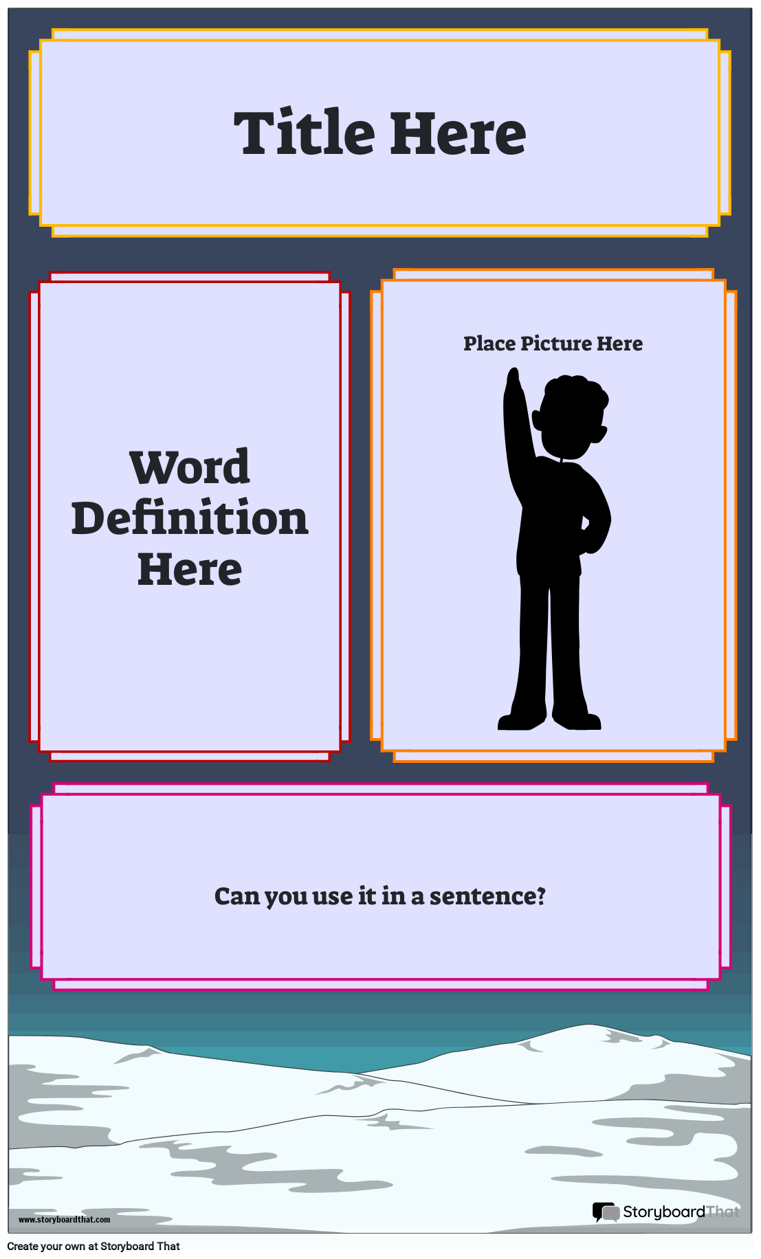 Make Vocabulary Posters | English Poster Templates