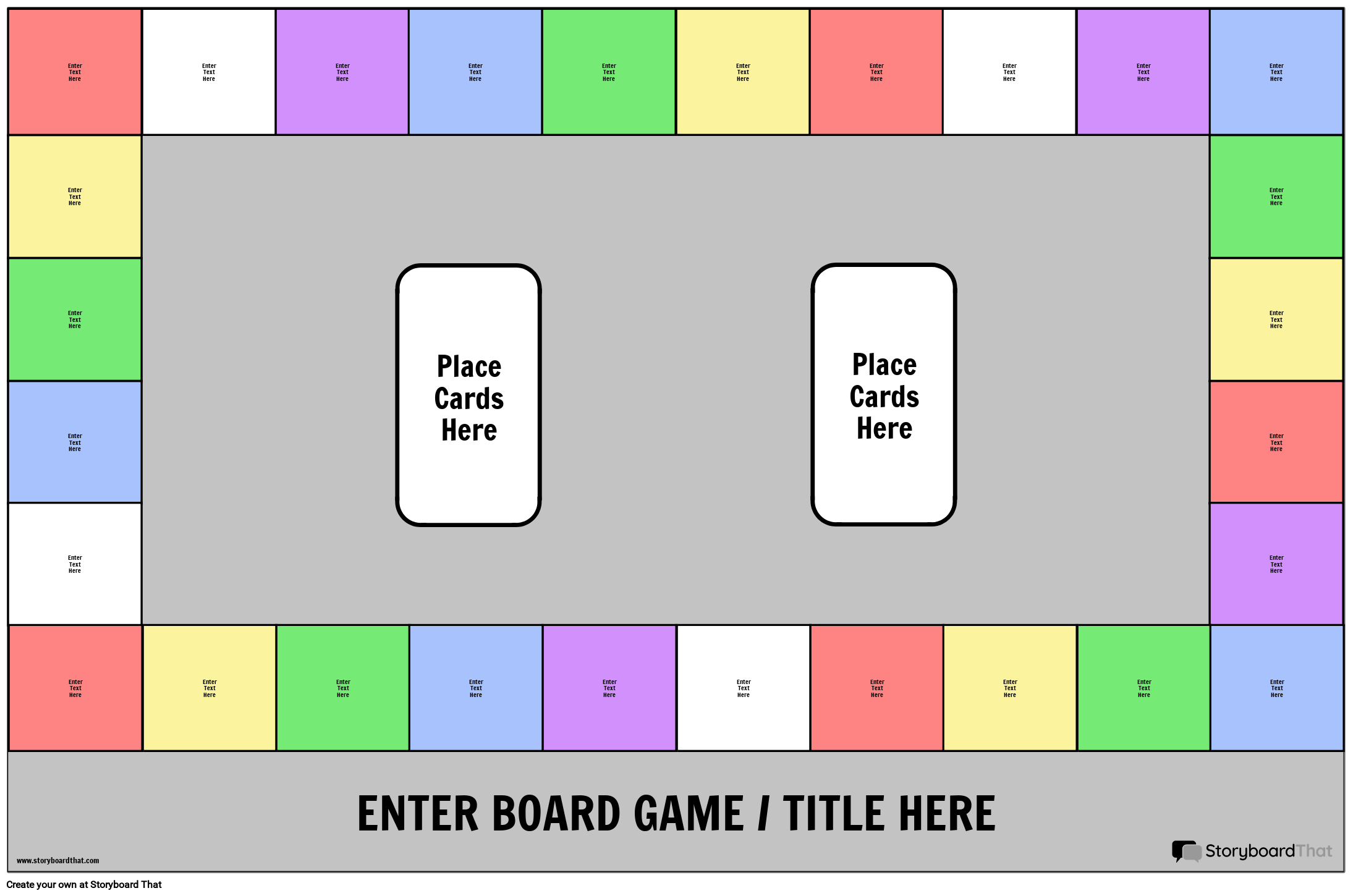 Rectangle Board Game Storyboard By Poster templates