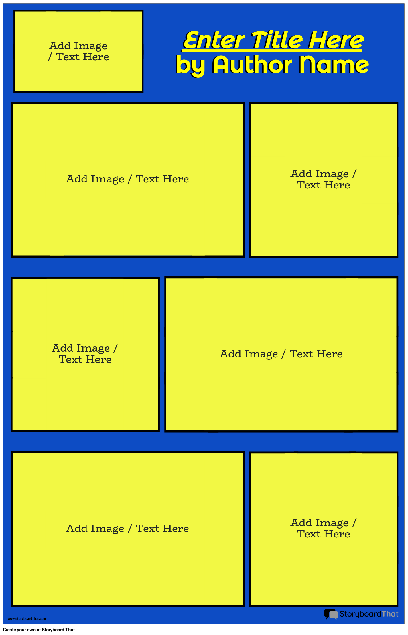 Graphic Novel Example Blue and Yellow Storyboard