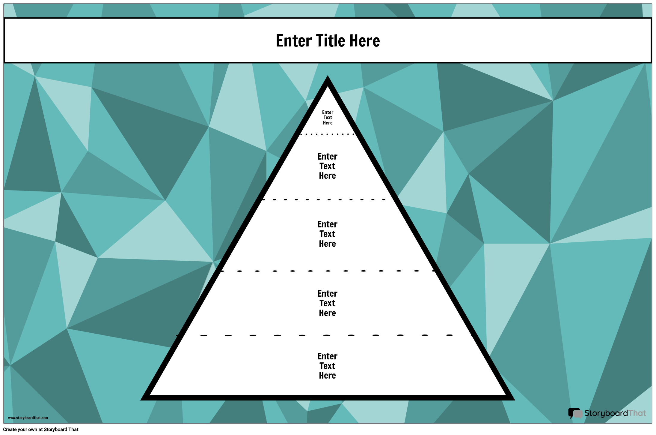 Graphic Poster Template Featuring a Hierarchy Triangle