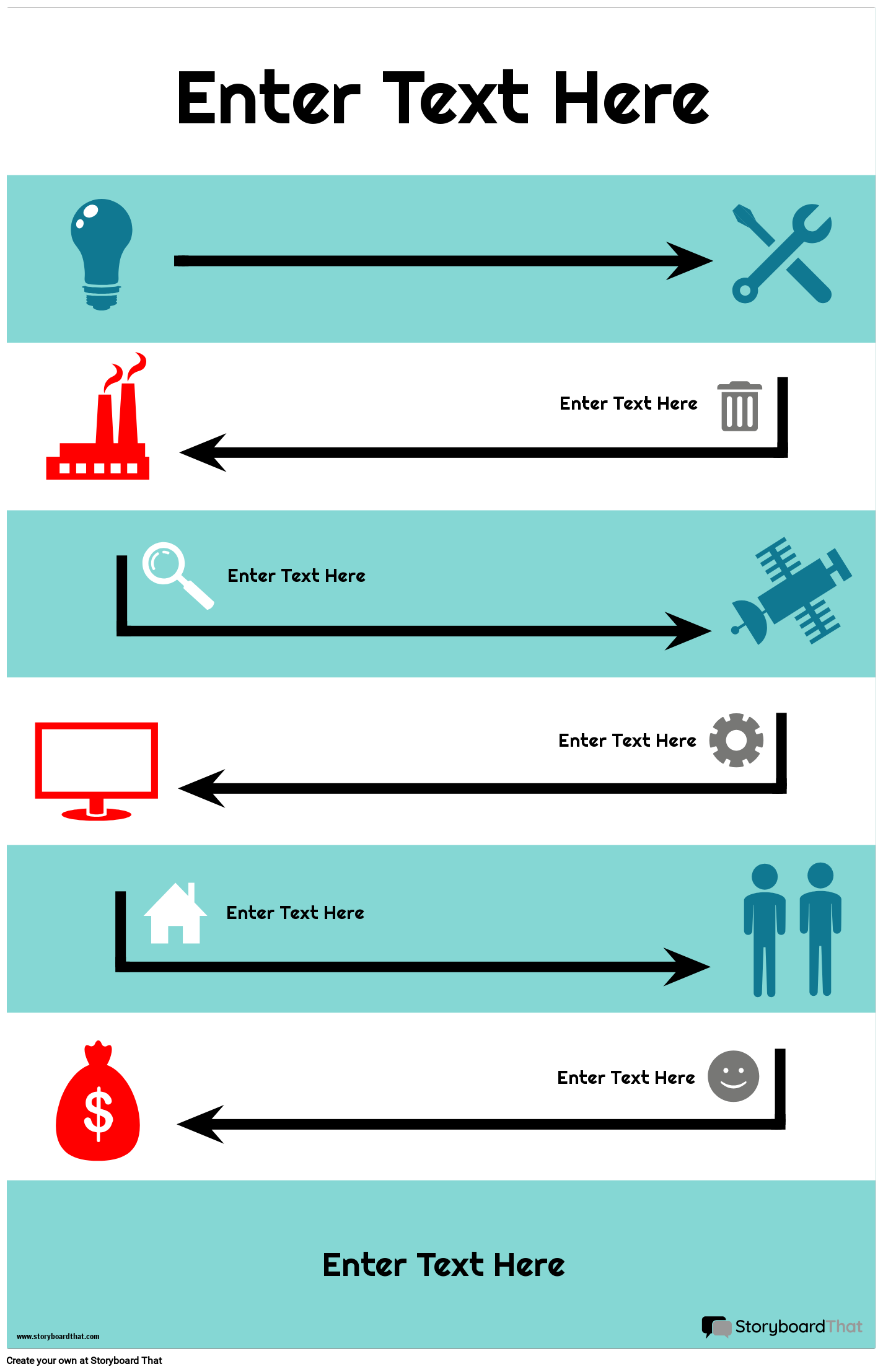 Process Flow Based Science Infographic Template