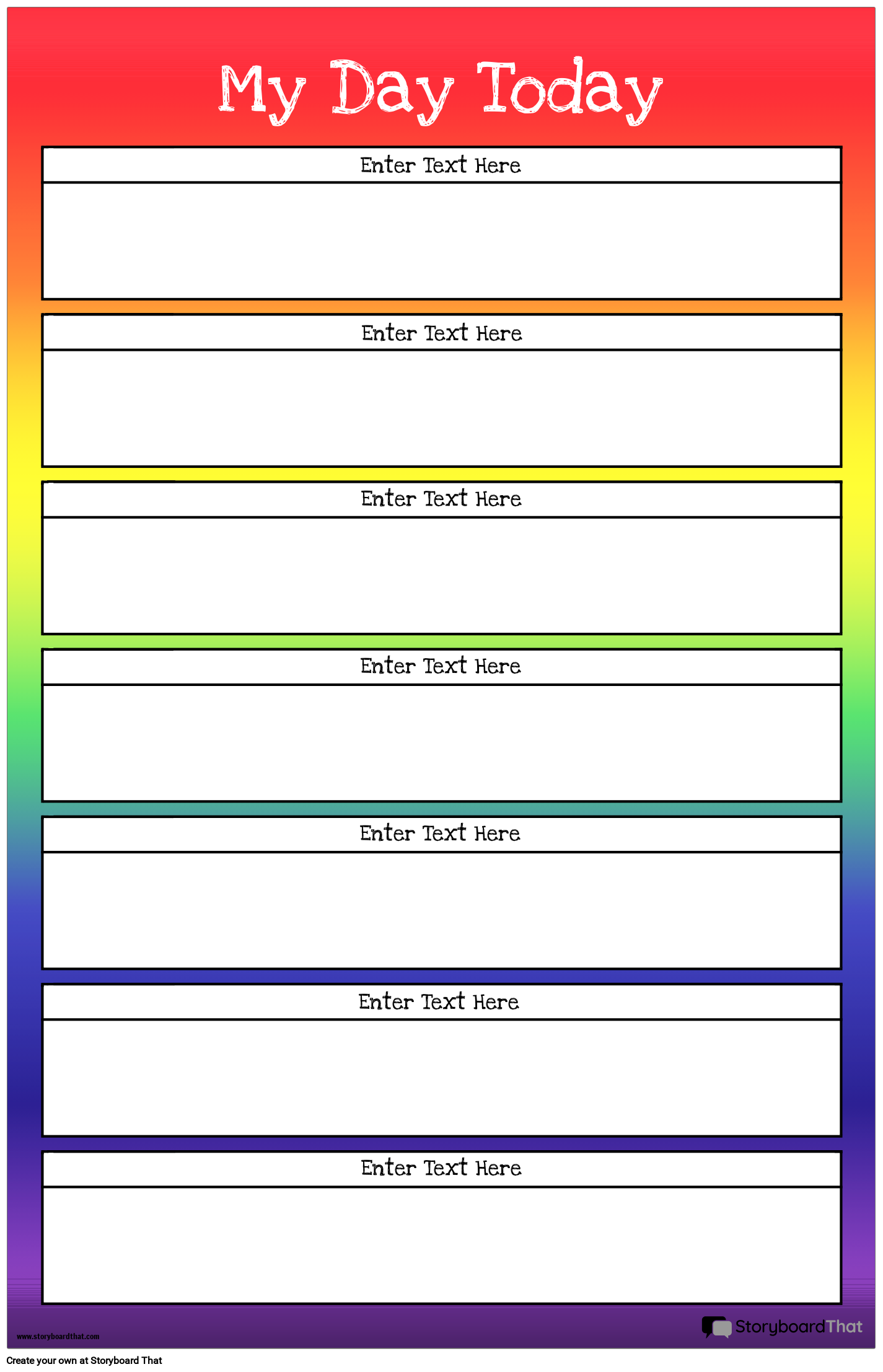 Daily Routine Chart Template — Daily Schedule Maker | StoryboardThat