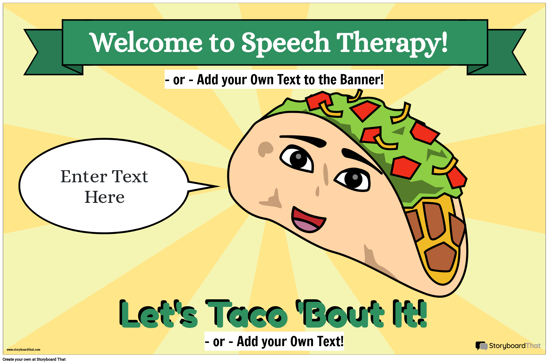 Speech Therapy Posters | StoryboardThat