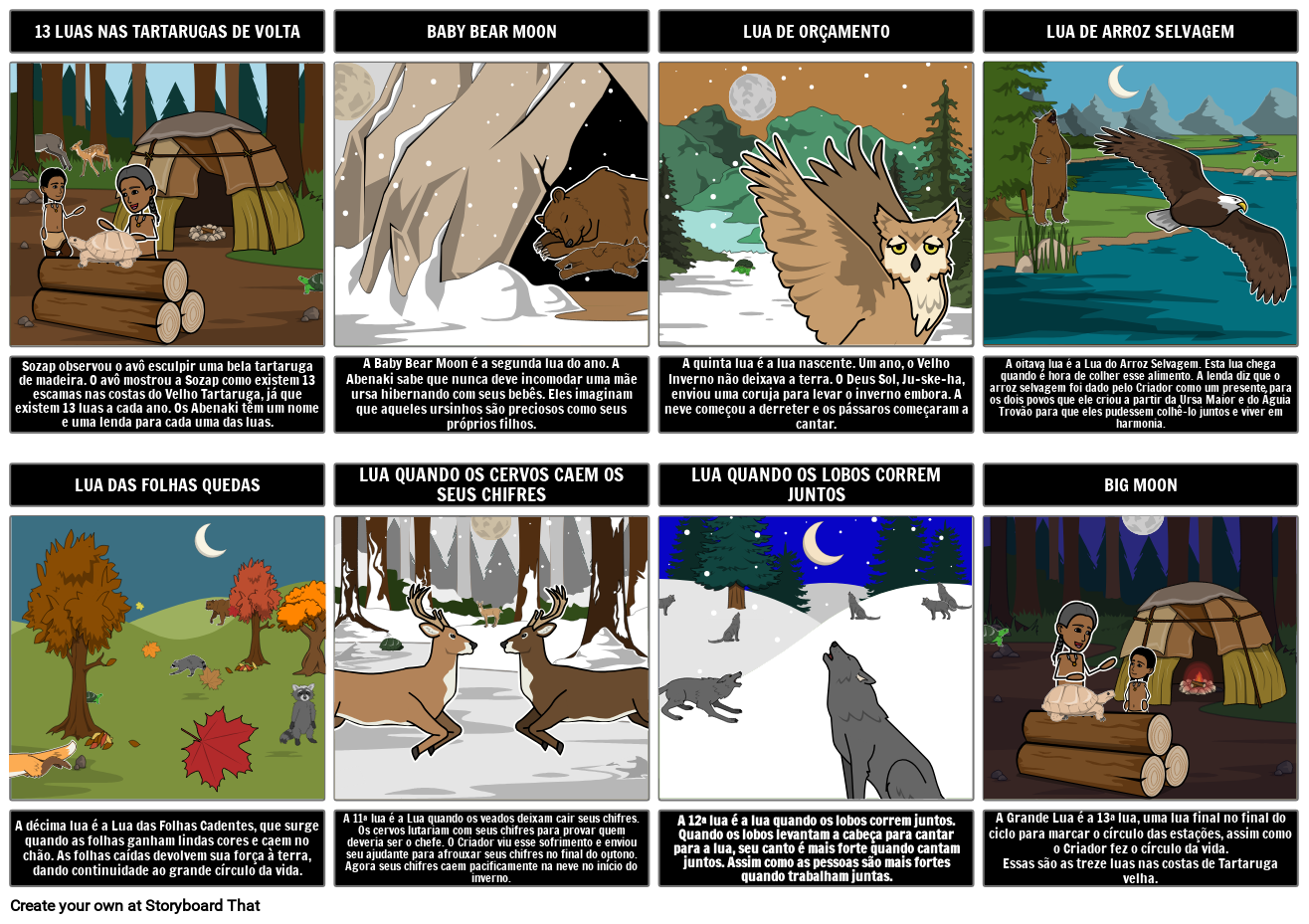 13 Moons on Turtles Back por Joseph Bruchac Storyboard
