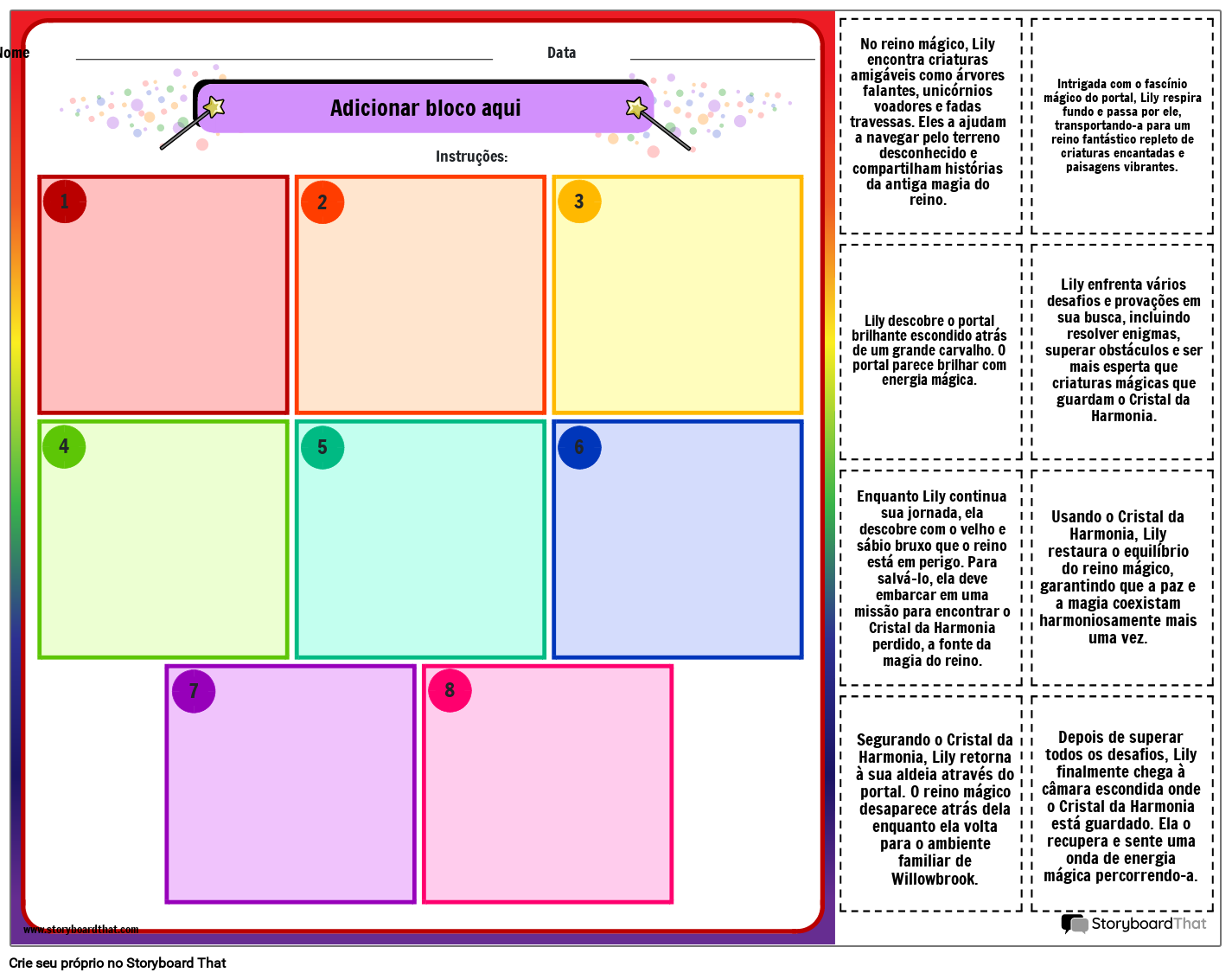 Atividade de Recortar e Colar Sequenciamento de Histórias