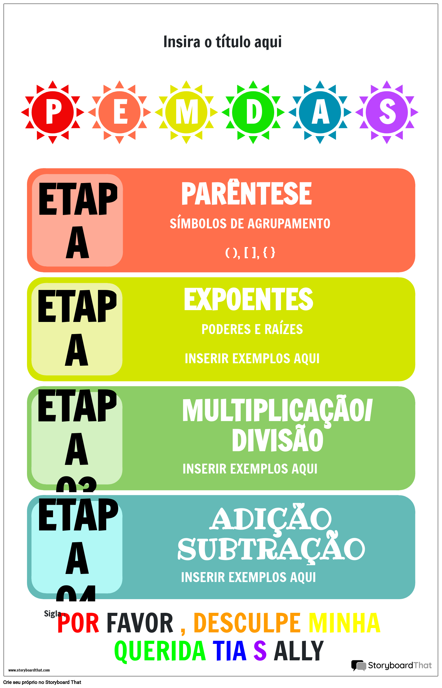 Exemplos De Ordem De Operacoes