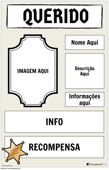 Criar Cartazes de Procurados | Modelo de Cartaz - Procurado
